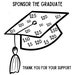 Sponsor the Graduate Fundraiser: Graduation Cap Chart (instant Download ...