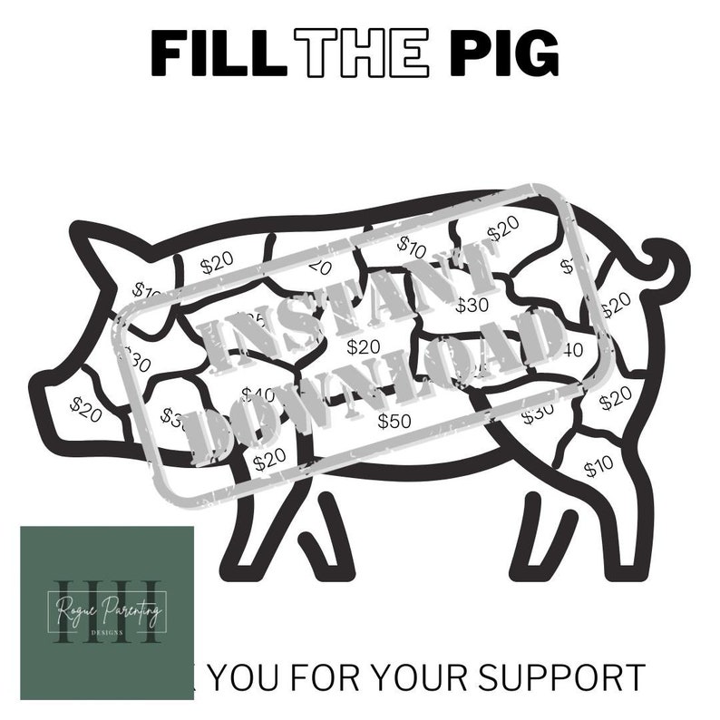 Fundraiser, Fill My Pig, 4H Fundraiser, Instant Download, Fundraiser ...