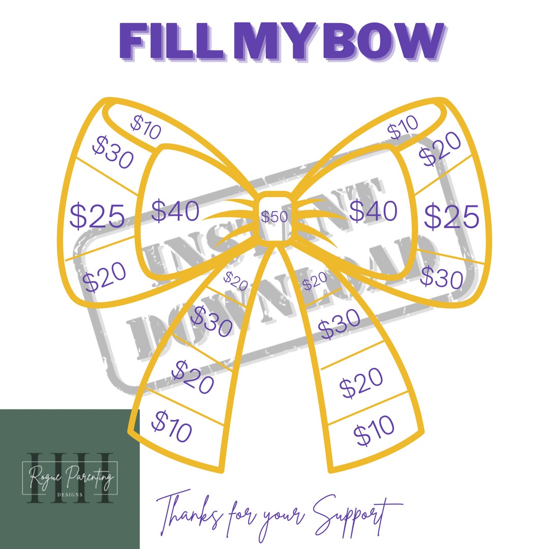 Cheer Fundraiser, Fill My Bow, INSTANT DOWNLOAD, Fundraiser, Cheer ...