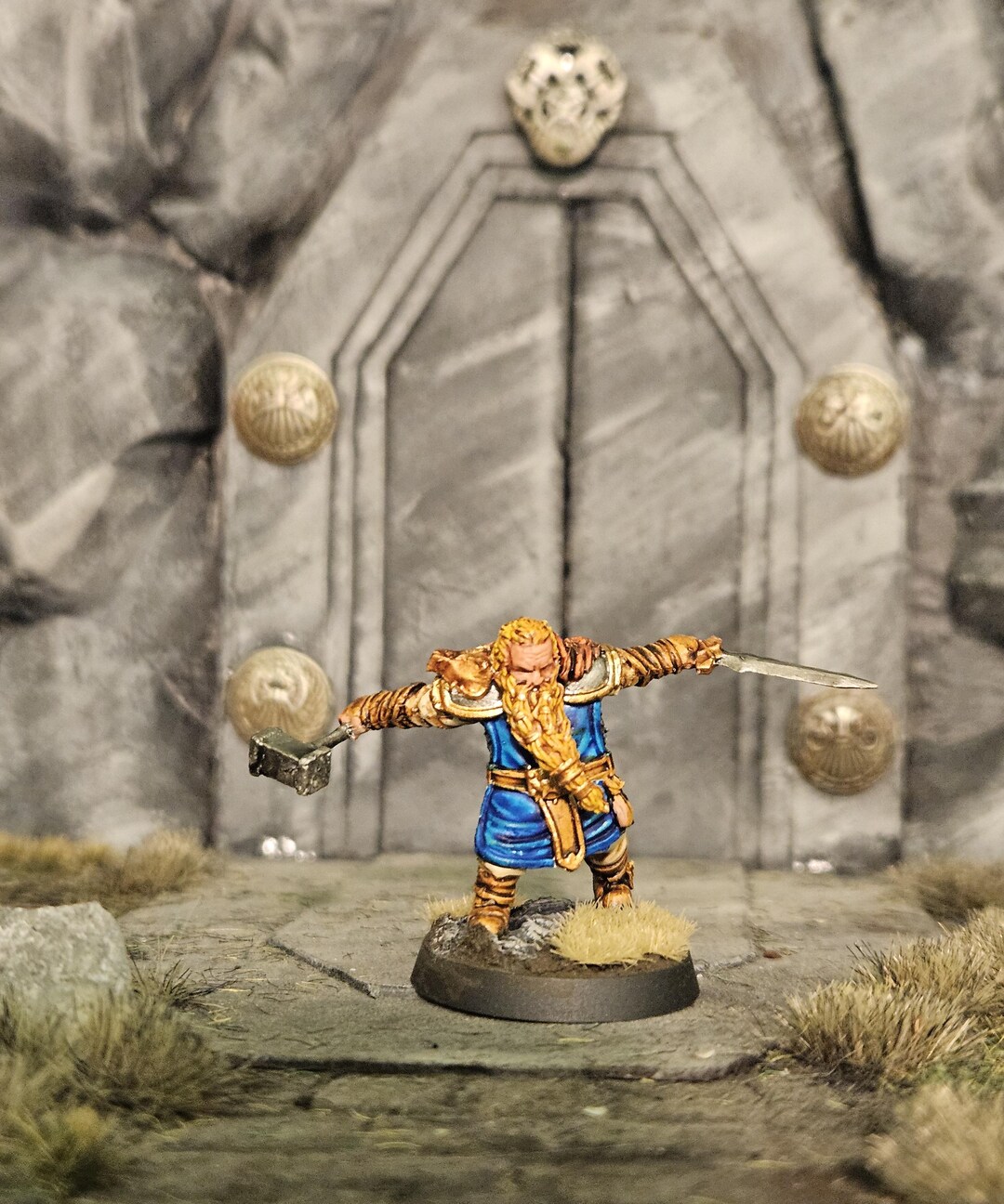 Painted Dwarf Fighter Miniature - Etsy