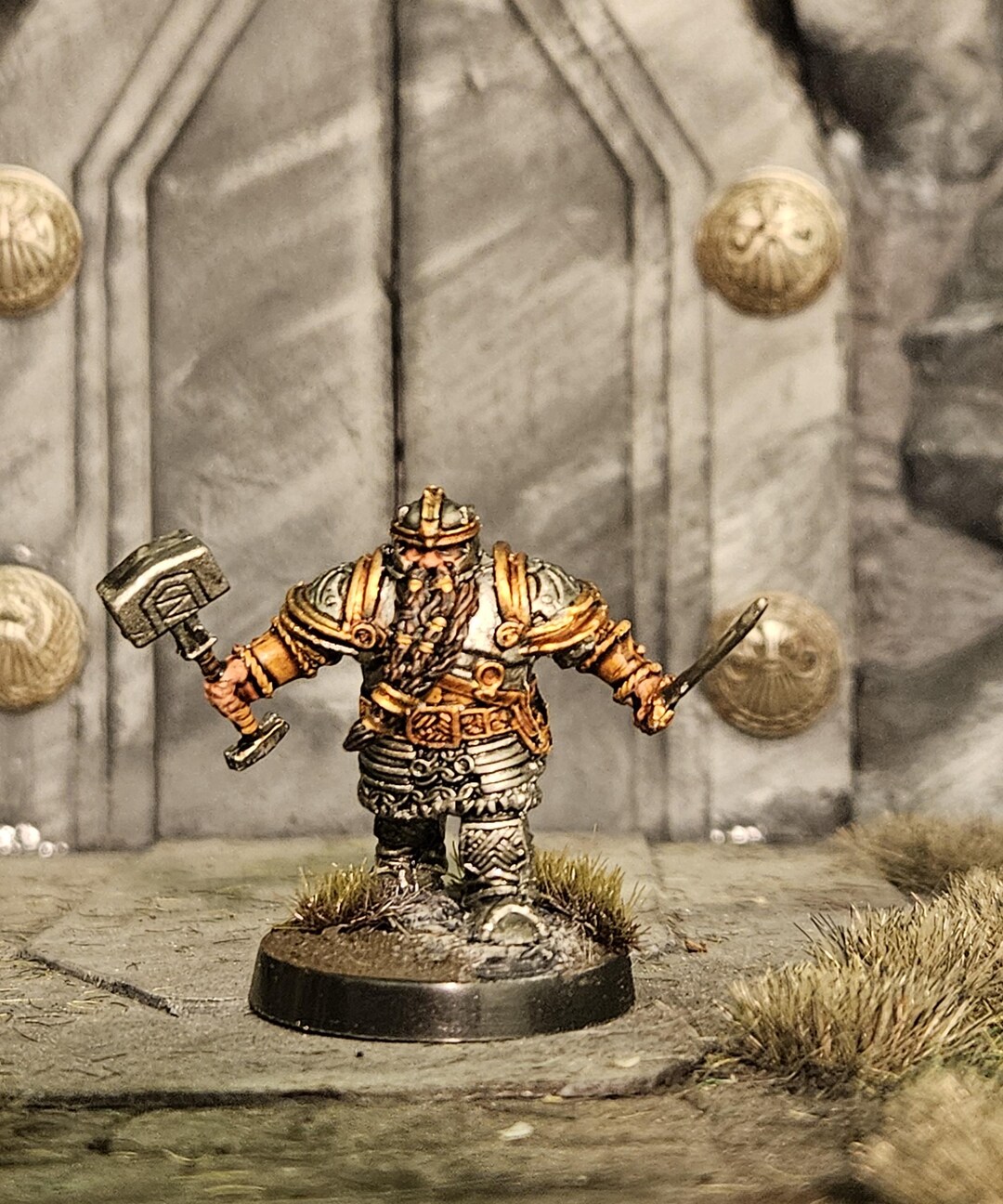 Painted Dwarf Fighter Miniature - Etsy