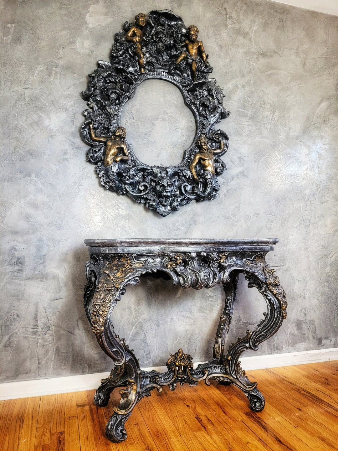Custom Entry Console Table and Mirror Combo Finesse Originals - Etsy