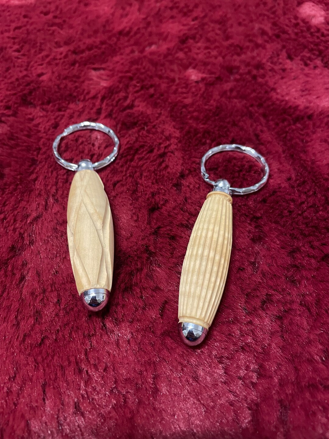 Handmade Wooden Key Ring Boxwood - Etsy