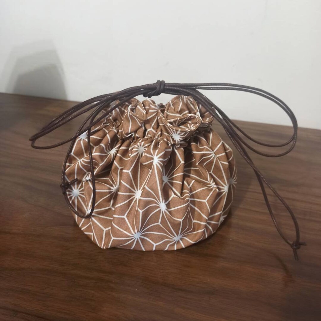 Asanoha star Motif Makeup Bag in Coated Fabric. Bathroom - Etsy