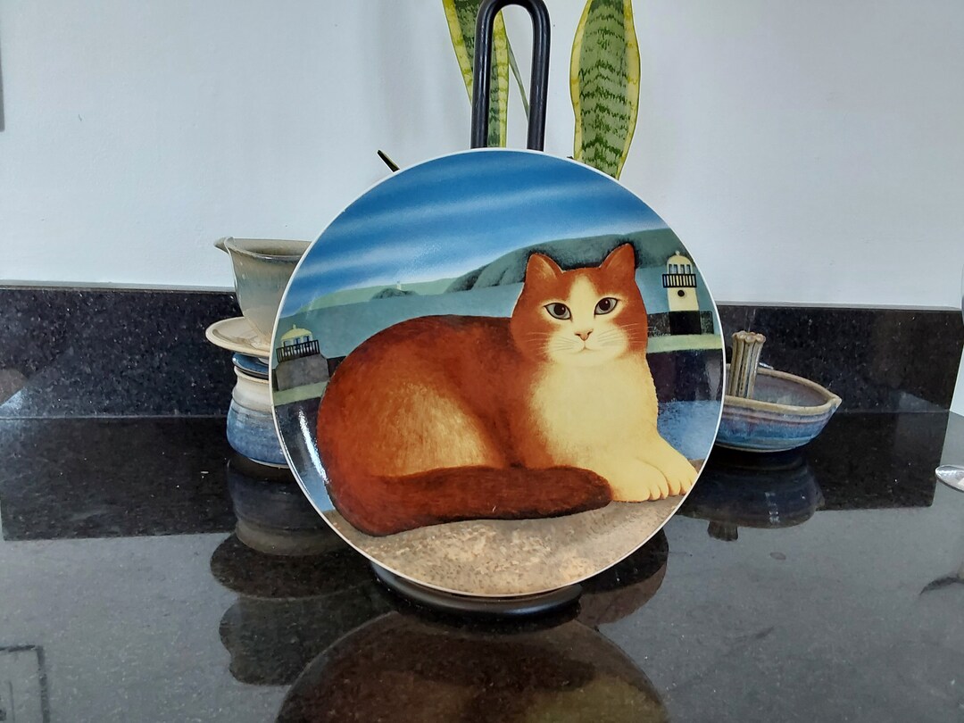 Dept 56 ORANGE TABBY CAT Collectors Plate Cats Away by Martin Leman ...