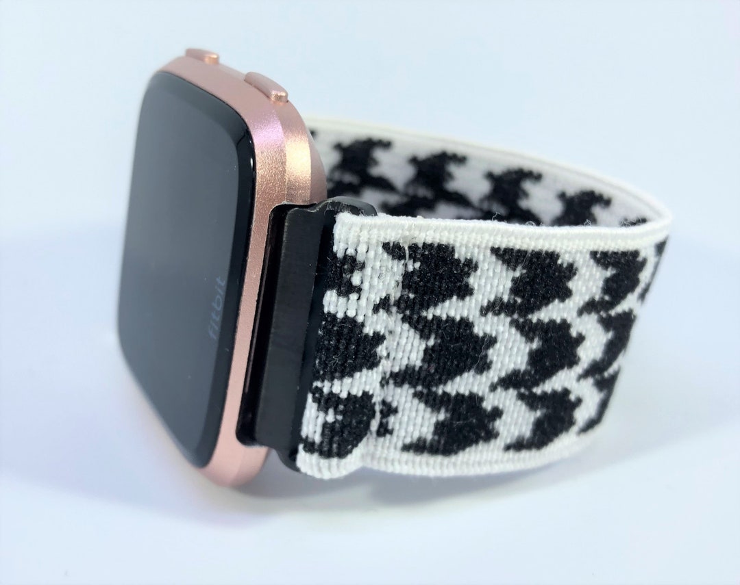 Elastic Fitbit Versa Watch Band - Versa 1 / 2 / Lite - Houndstooth ...