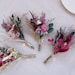 Dream Purple Mini Dry Flower Bundle, Eucalyptus Leaf Wedding Mini ...