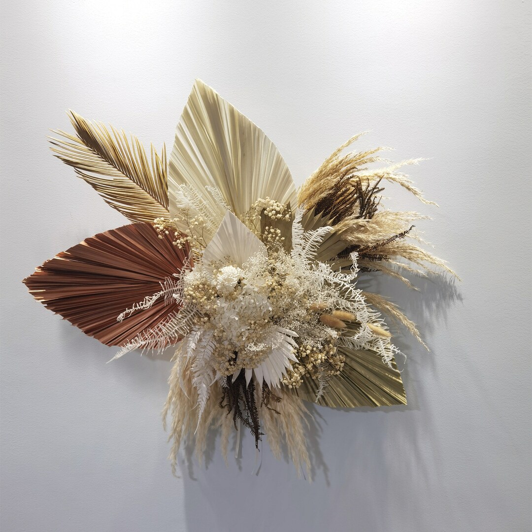 Boho Palm Leaf Arch Arrangement, Wedding Holiday Anniversary Dried ...