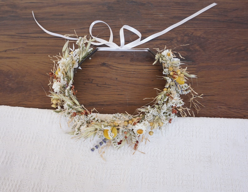 Dry Oat Bridal Corolla/gypsy Wreath/fall Dried Flower Crown/billy Balls ...