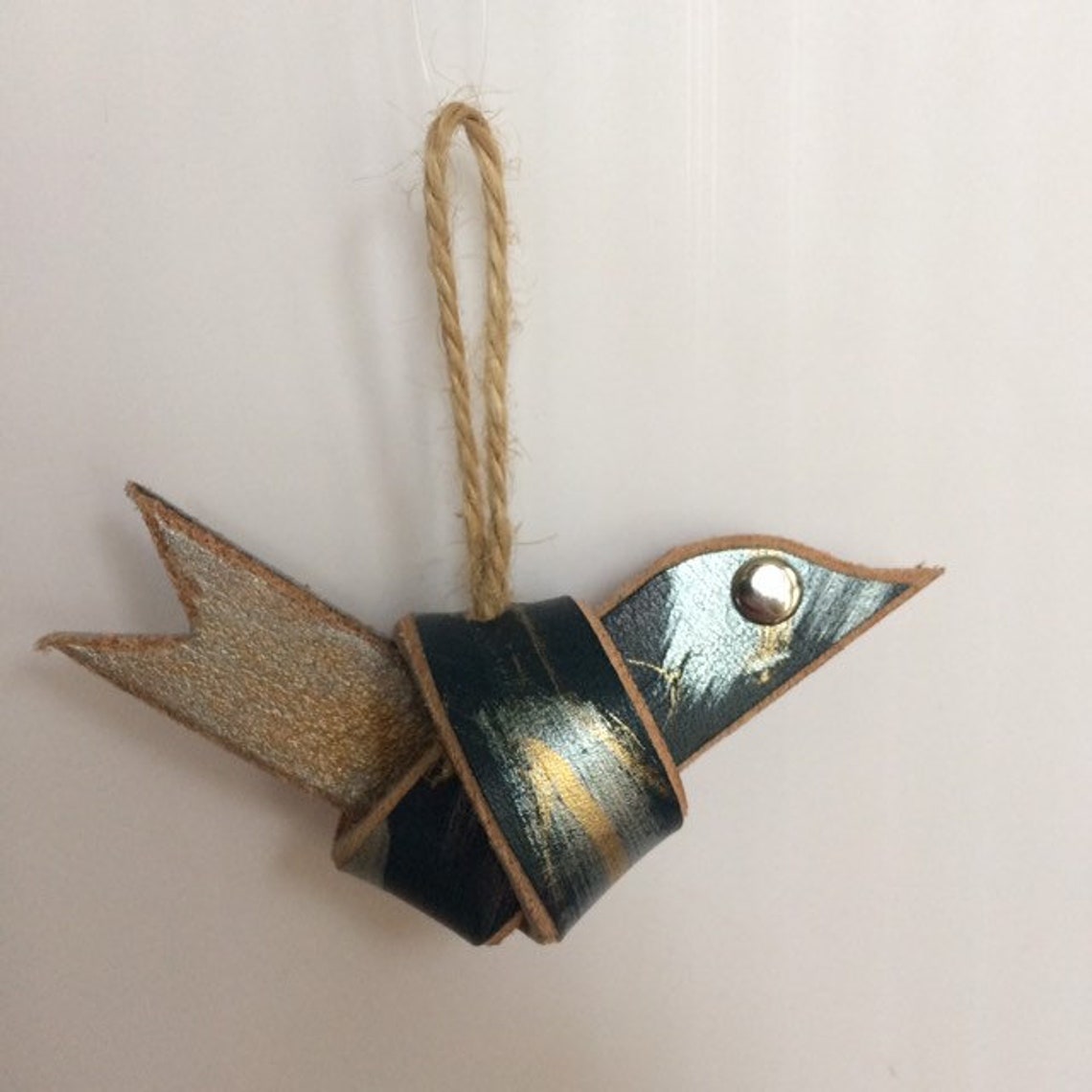 Leather Bird Festive Decoration - Etsy
