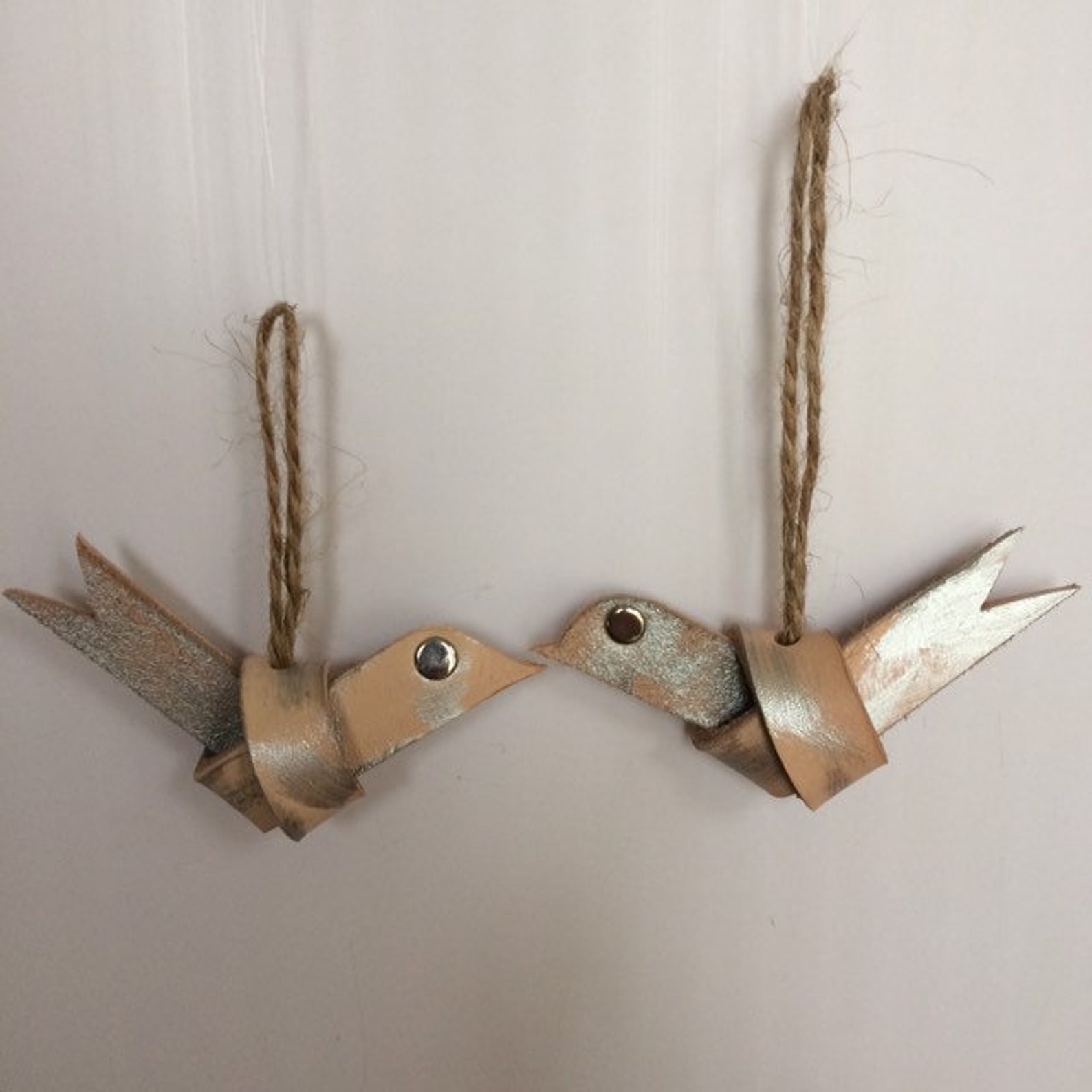 Leather Bird Festive Decoration - Etsy