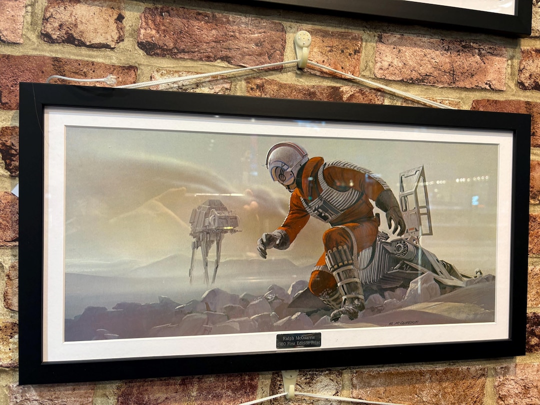 Framed Star Wars Empire Strikes Back Hoth Luke Skywalker Pilot ATAT ...