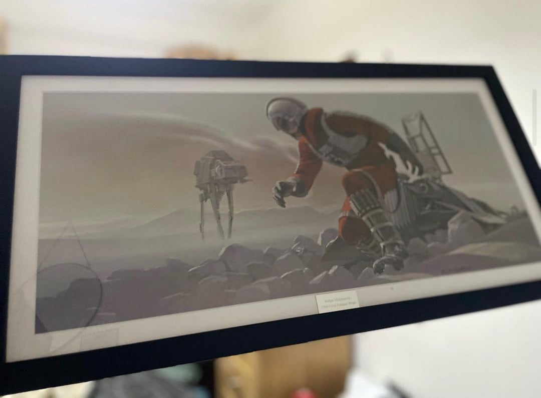 Framed Star Wars Empire Strikes Back Hoth Luke Skywalker Pilot ATAT ...