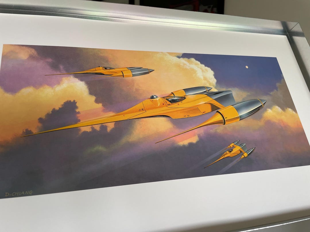 Phantom Menace Vintage PRINT Star Wars Rare 1999 D Chiang Lithographs ...