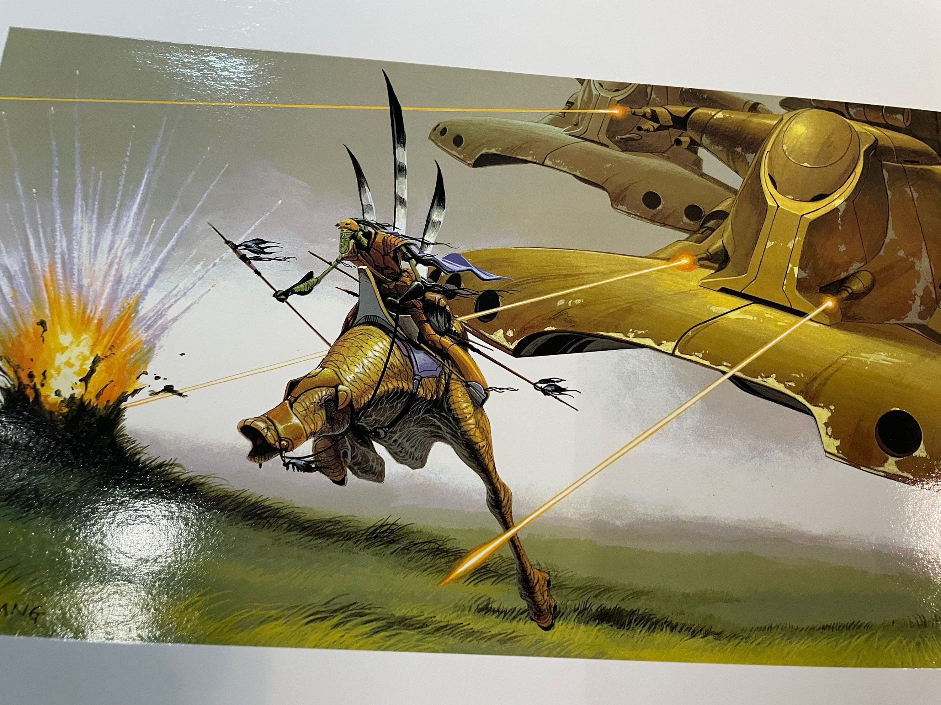 Phantom Menace Vintage PRINT Star Wars Rare 1999 Doug Chiang ...