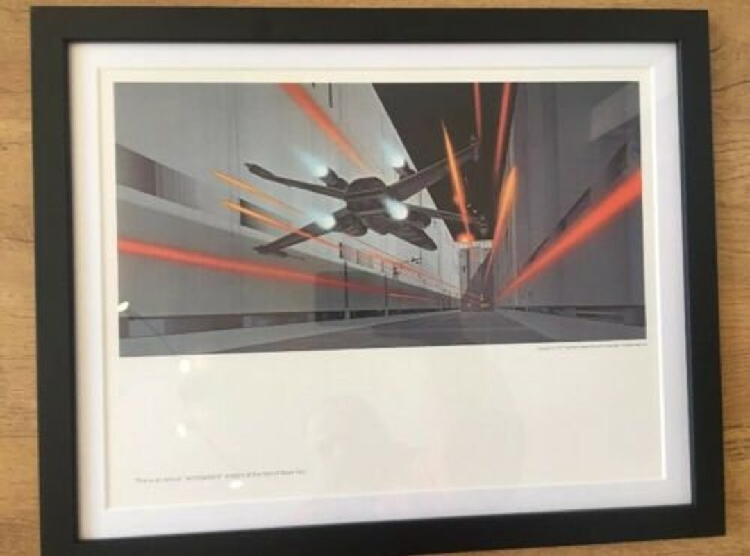 Framed Vintage First Edition 1977 Star Wars A New Hope X-wing Assault ...