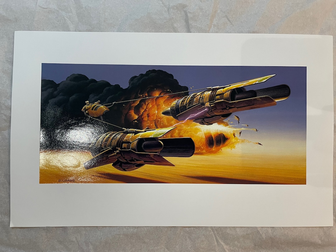 Phantom Menace Vintage PRINT Star Wars Rare 1999 Doug Chiang - Etsy