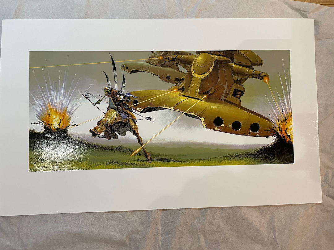 Phantom Menace Vintage PRINT Star Wars Rare 1999 Doug Chiang ...