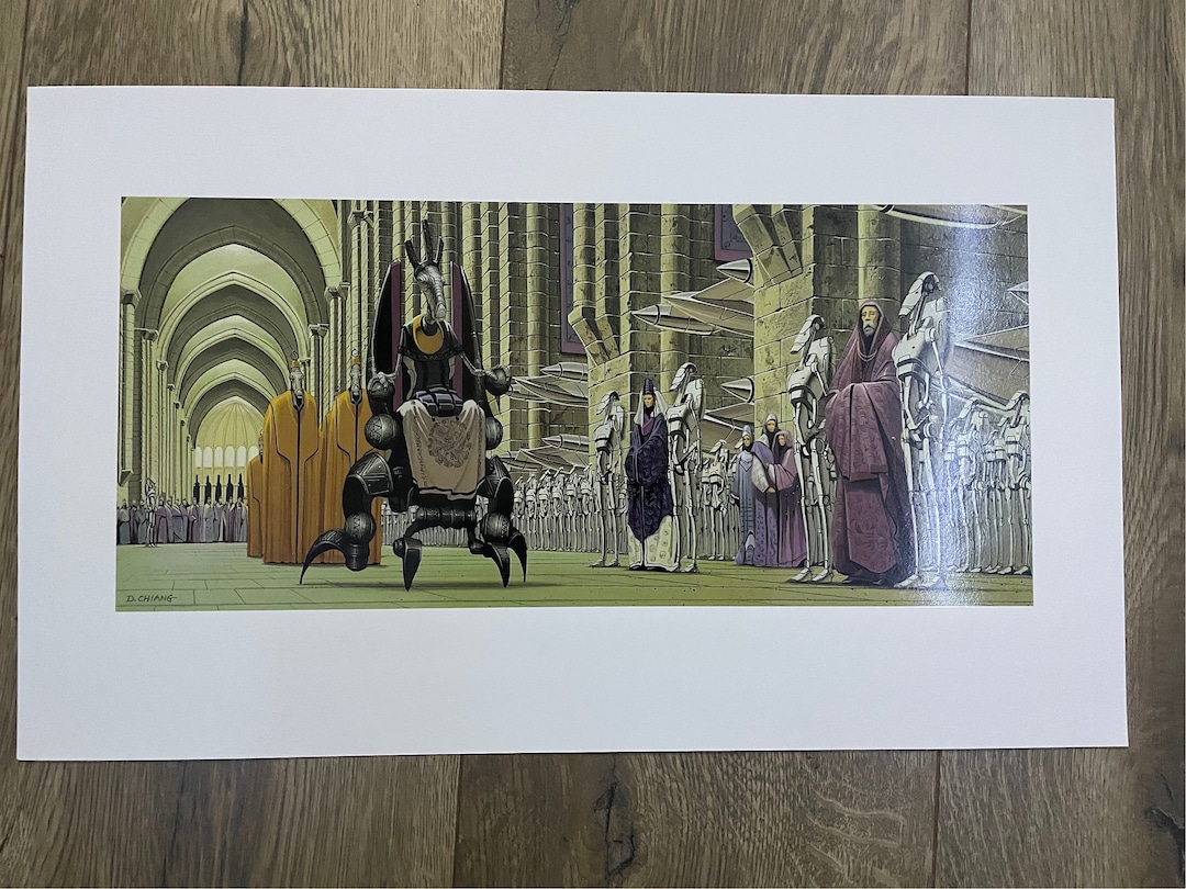 Phantom Menace Vintage PRINT Star Wars Rare 1999 Doug Chiang ...