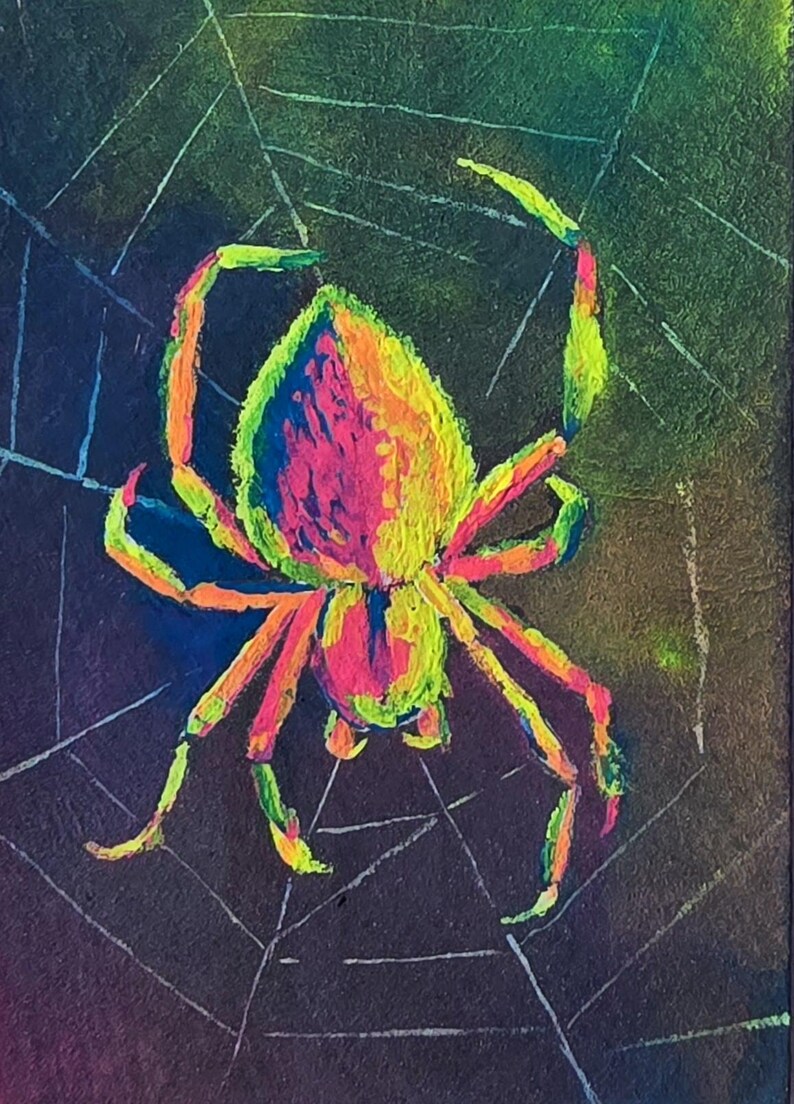 Neon Spider - Etsy