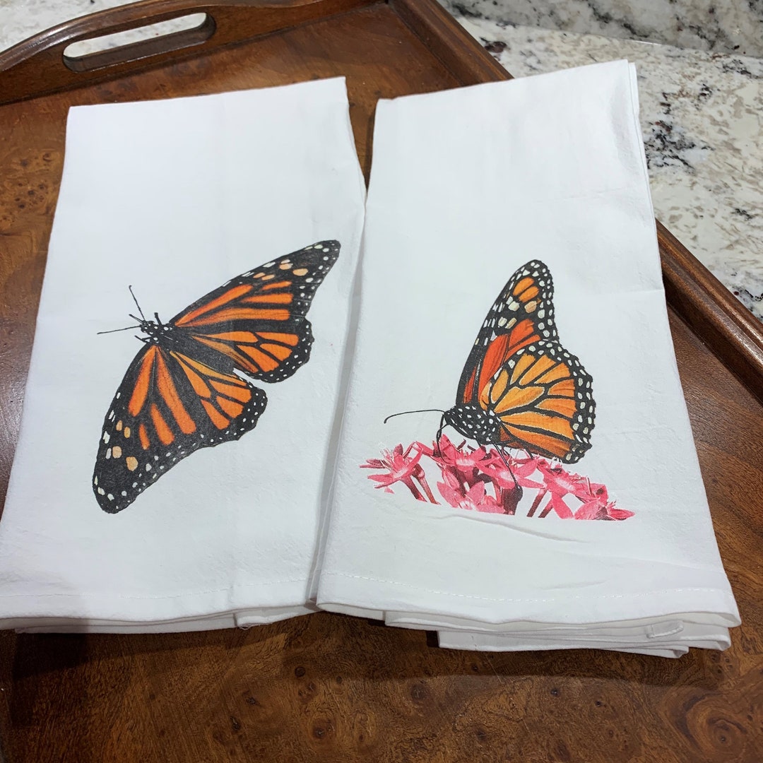 Monarch Butterfly Kitchen Towels 2pk - Etsy