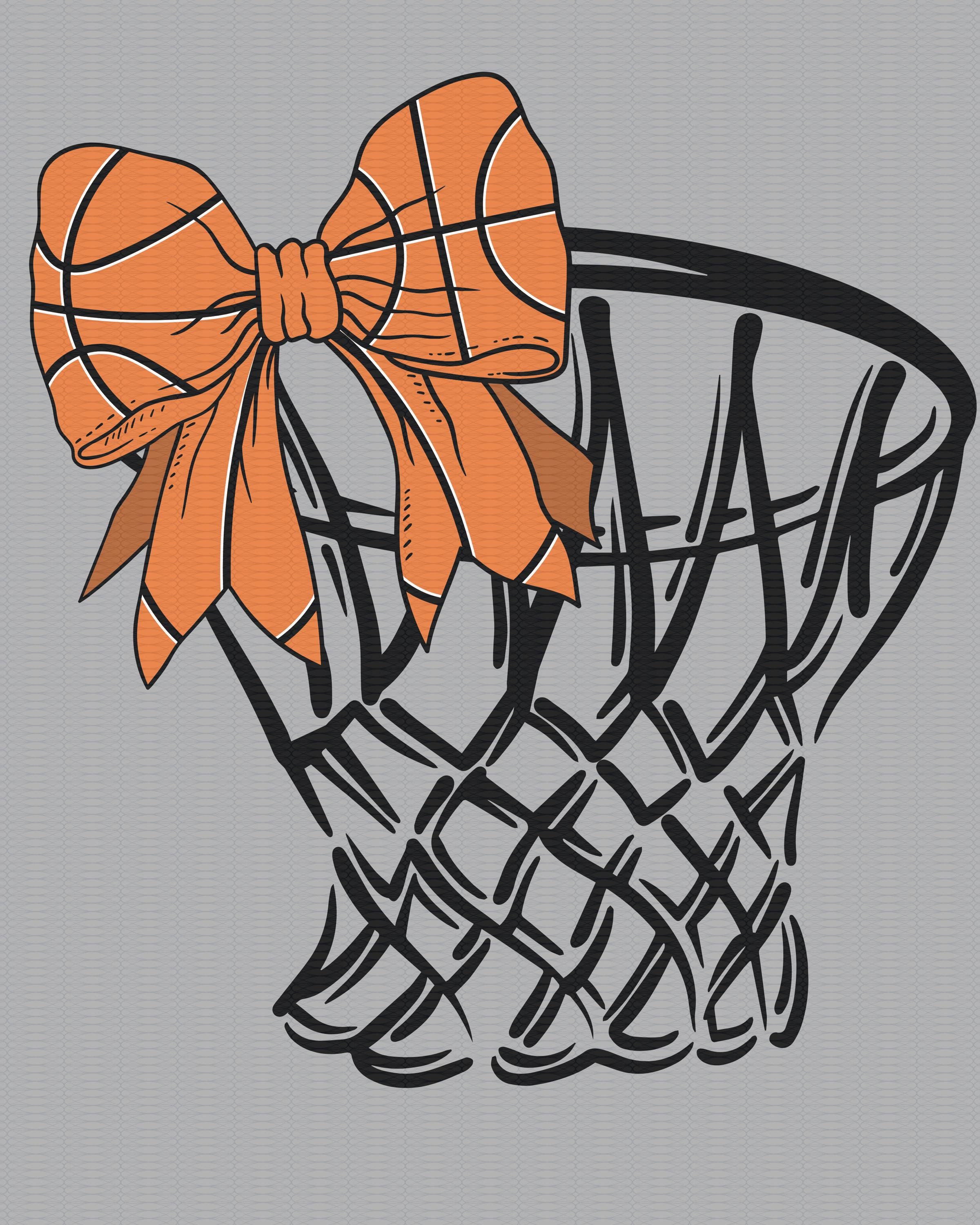 Basketball Bow PNG, Digital Download, GAME DAY, Spirit Wear - Etsy