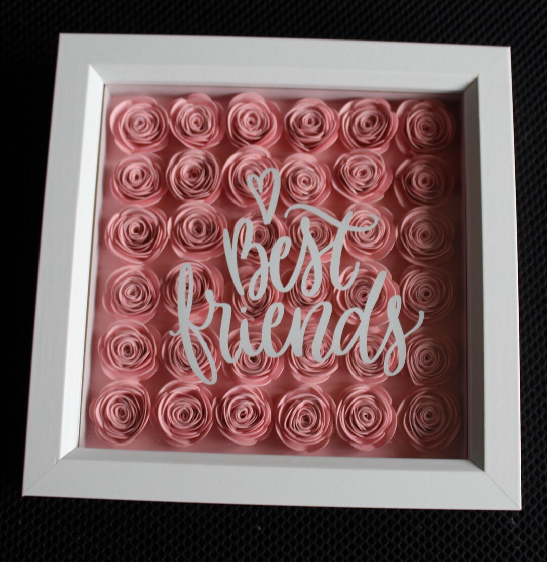 Paper Roses Shadow Box Frame Handmade Red Love - Etsy