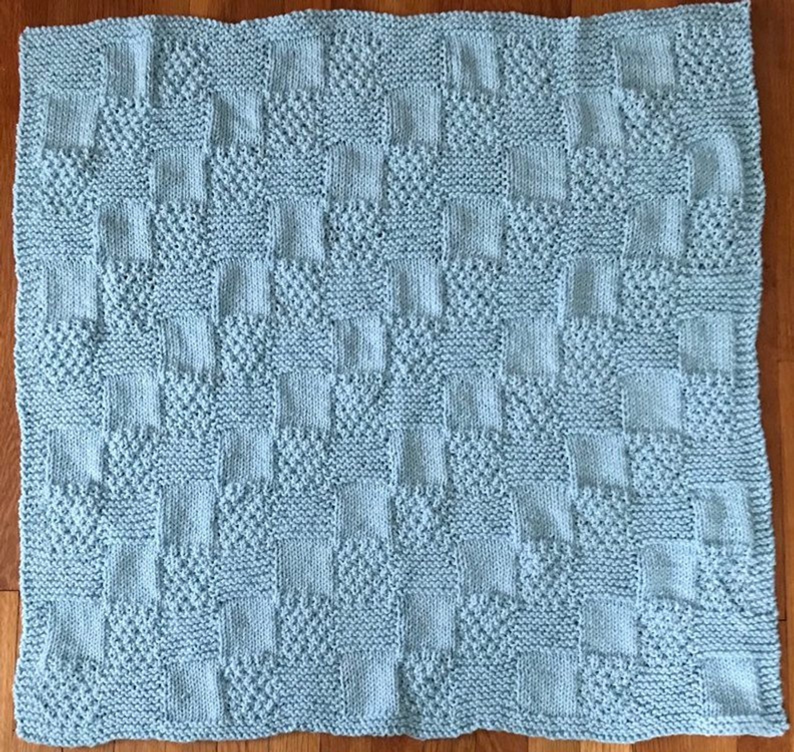 Swaddling Squares Knit Baby Blanket Pattern PDF Download - Etsy