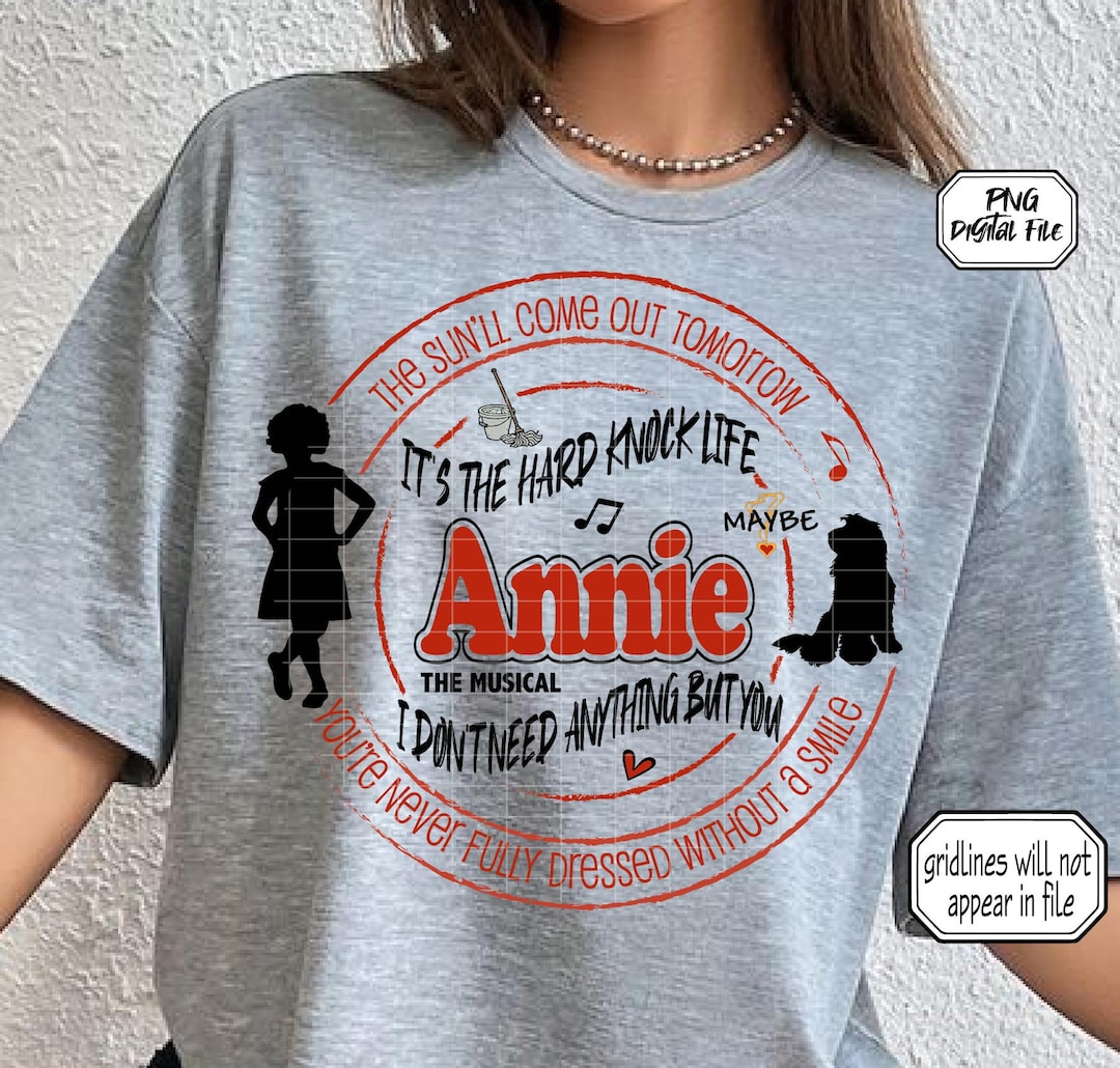 Annie Fan Art Musical PNG Broadway Theatre Shirt Design Sublimation ...
