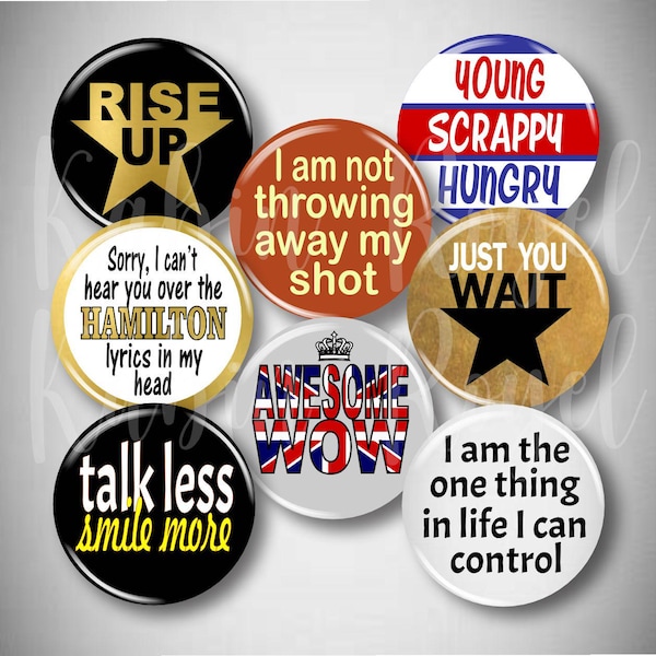 Hamilton Merch Pins - Etsy