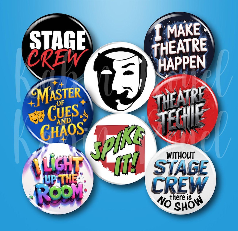 Stage Crew Pin Theatre Tech Buttons Drama Gift Ideas - Etsy