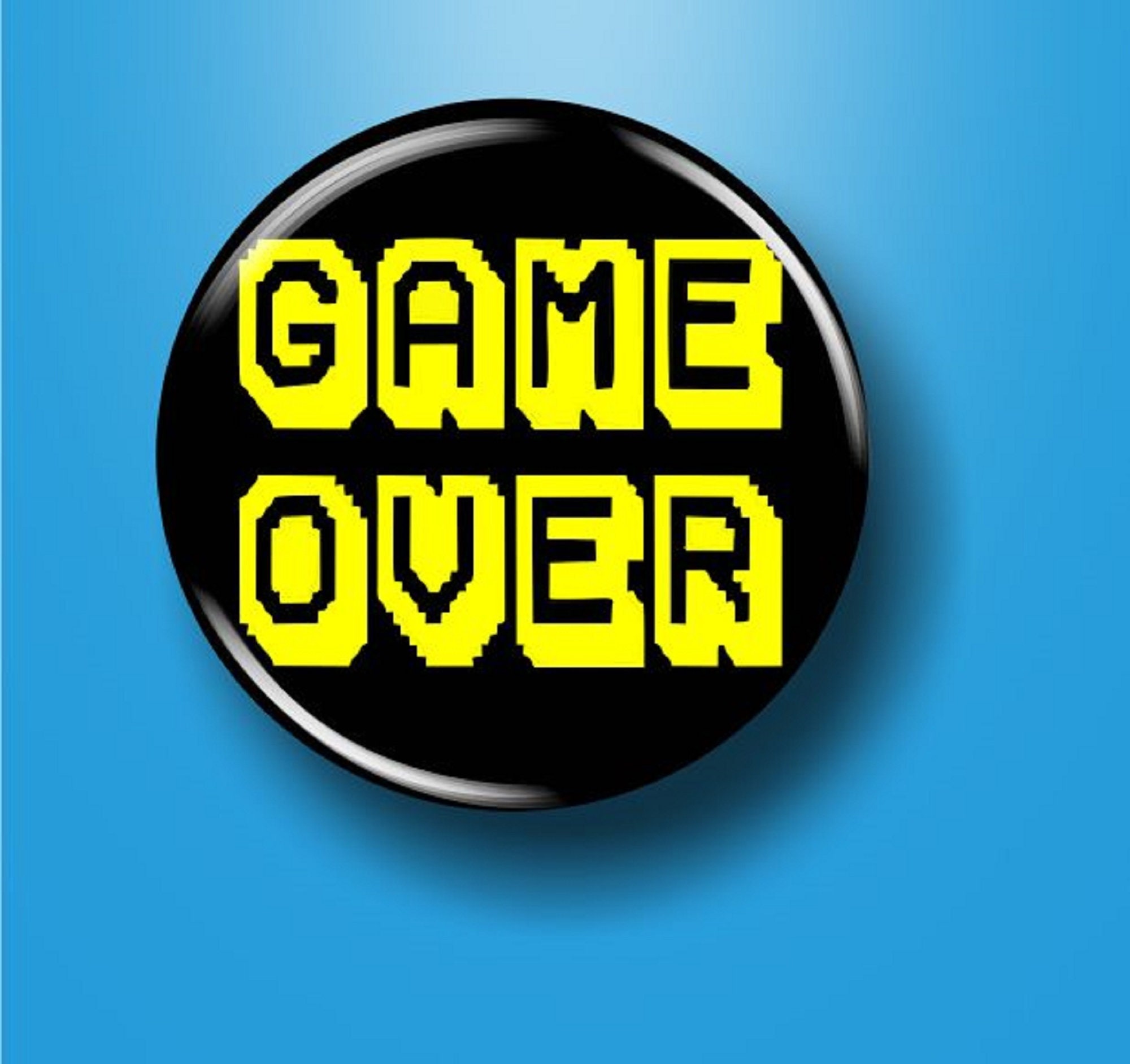 Game Over Button Pin 1.25 Pinback t-Shirt Hat Purse | Etsy