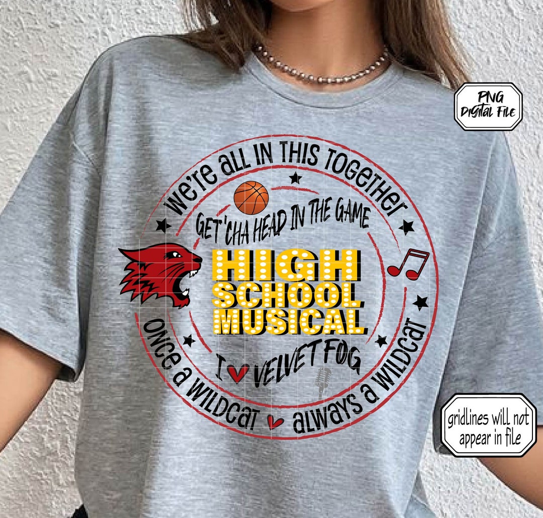 High School Musical Fan Art PNG Broadway Theatre Sublimation Shirt ...