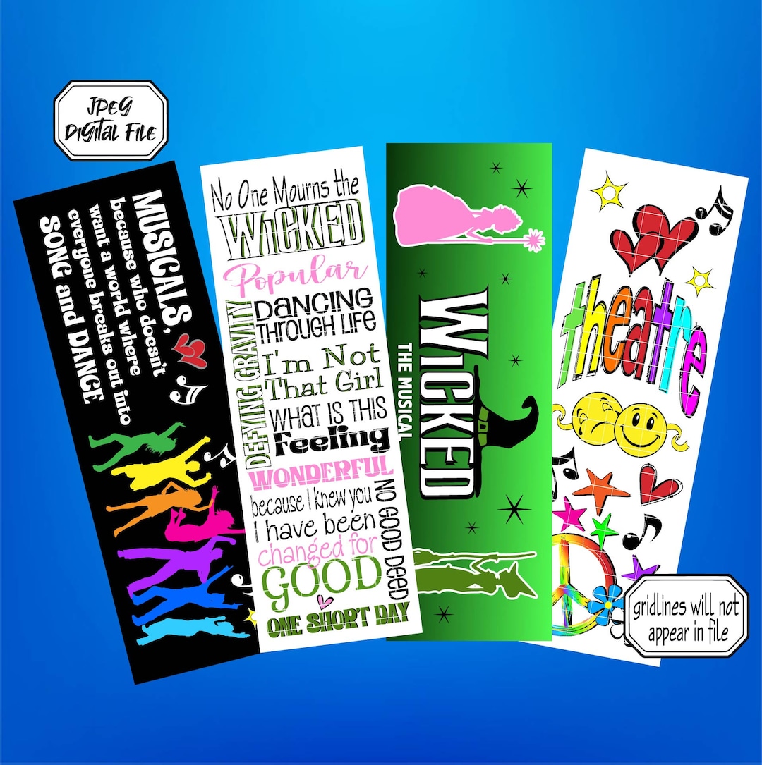 Wicked Musical, Gift, Bookmark, Broadway Bookmark, Broadway Musicals ...