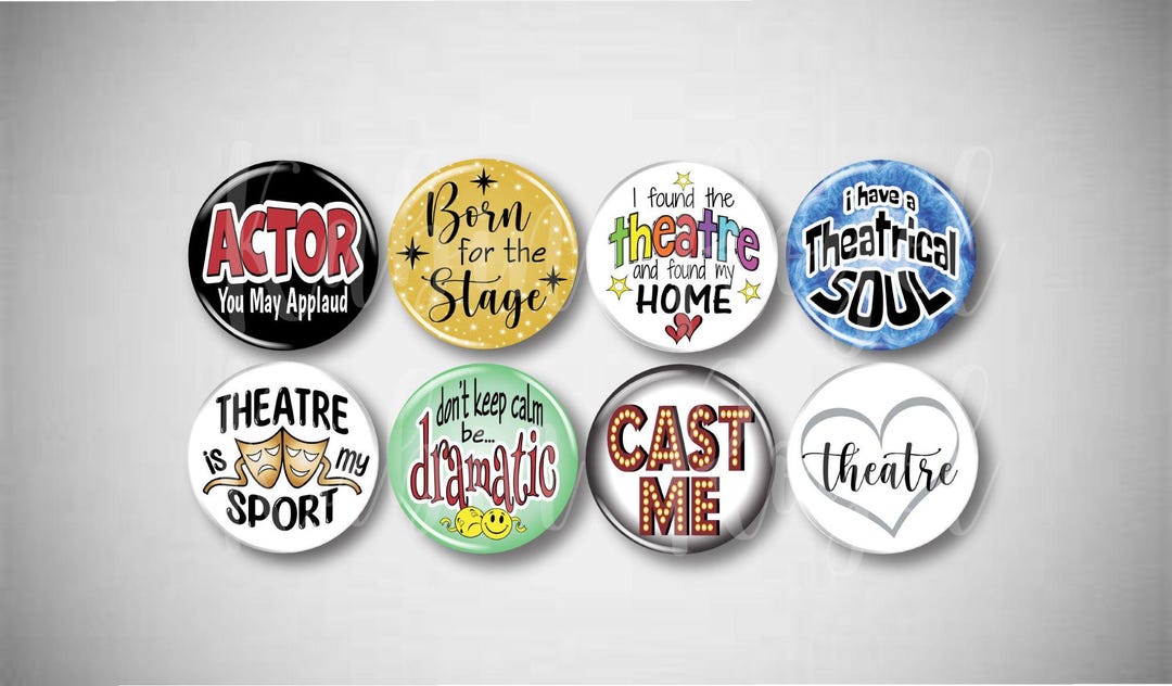 Theatre Kid Buttons, Theatre Gifts, Actor Gifts, Drama, Musical Theatre ...