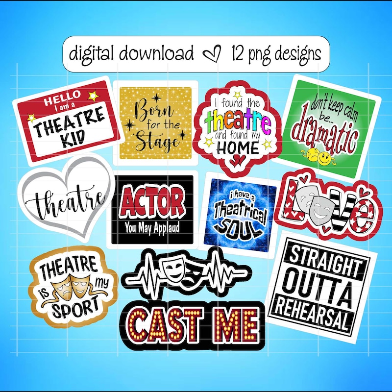 Theatre Stickers - Etsy
