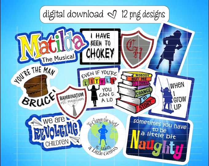 Matilda the Musical Inspired Sticker Pack - 9 Count - Etsy