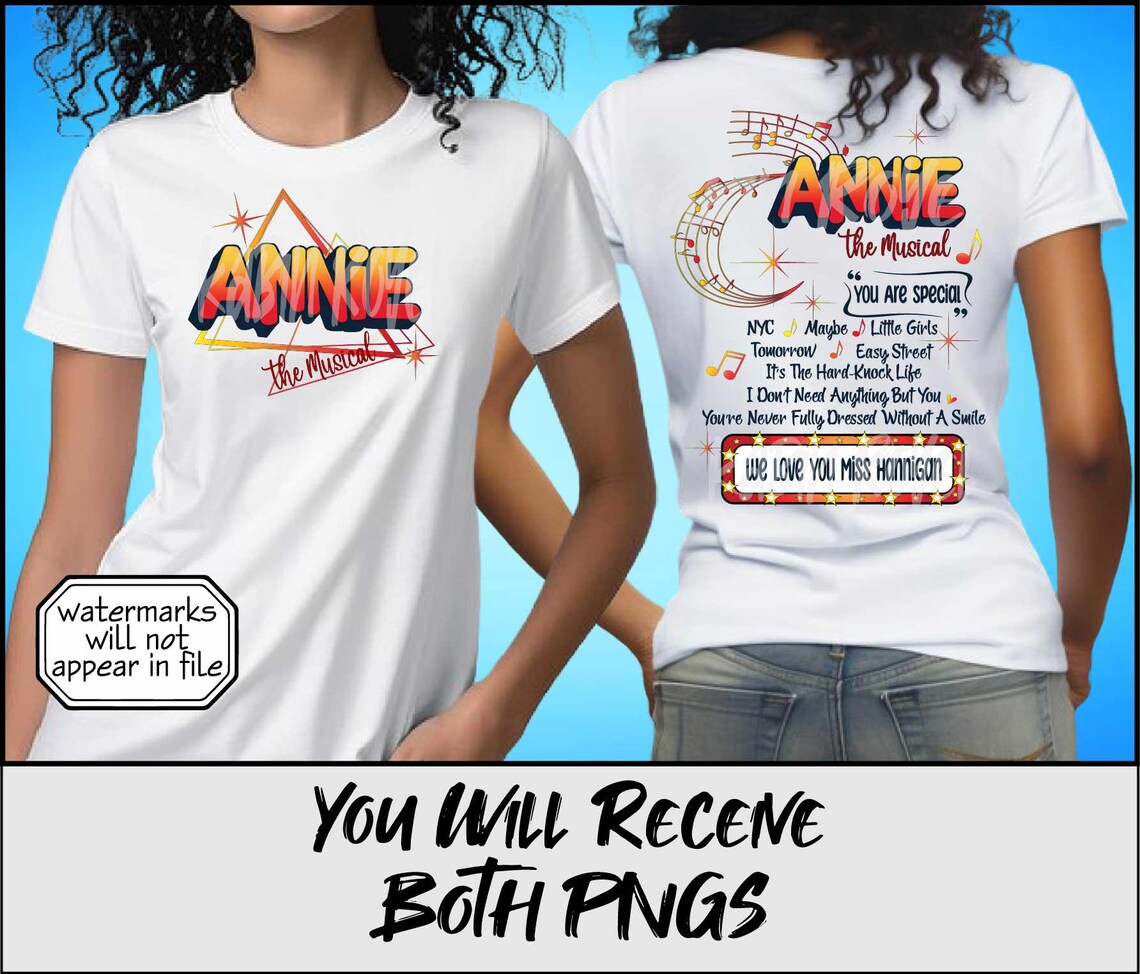 Annie the Musical PNG Fan Art Theatre Broadway Shirt Design Gifts Poste ...
