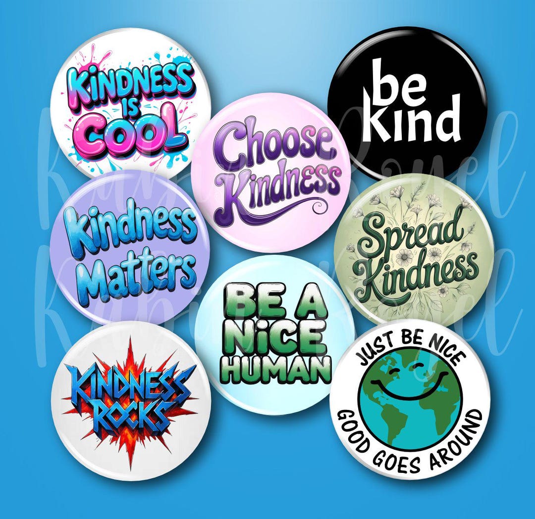 Kindness Pin Button Positive Quotes School Reward Gift Be Kind ...