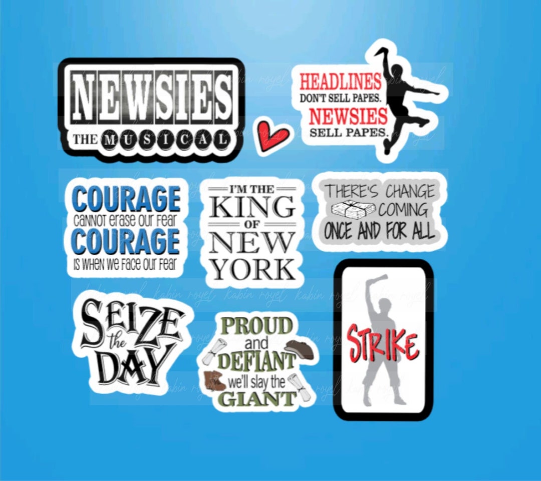 Newsies Musical Stickers: Broadway Scrapbook Set - Etsy