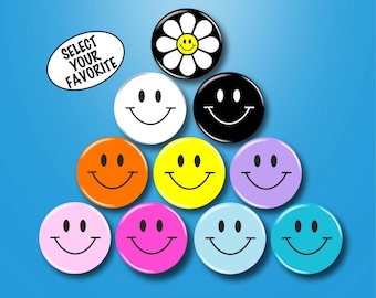Daisy Smiley Pins - Etsy