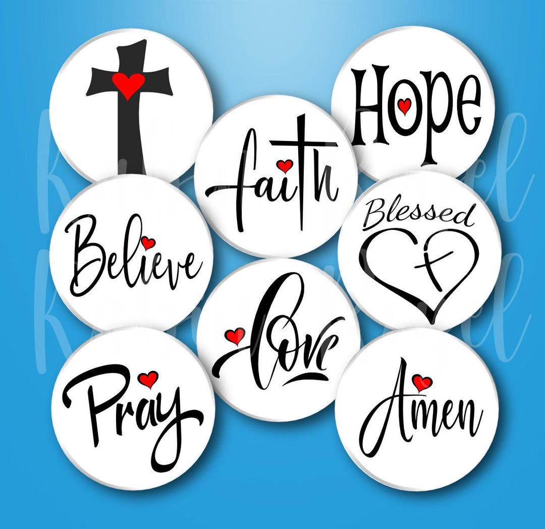 Christian Pins Gifts Faith Love Hope Blessed Believe Spiritual Buttons ...