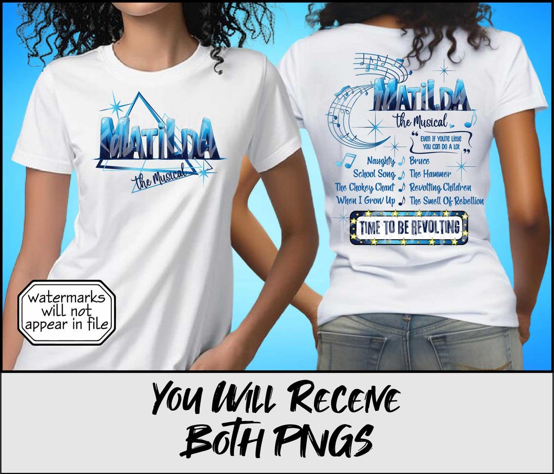 Matilda the Musical PNG Fan Art Theatre Broadway Shirt Design Gifts ...