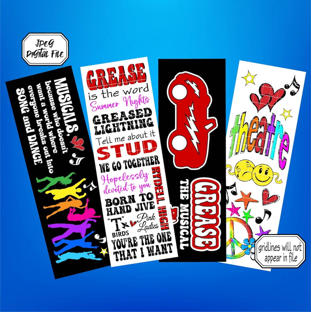 Grease, Musical, Bookmark, Broadway Bookmark, Broadway Musicals ...