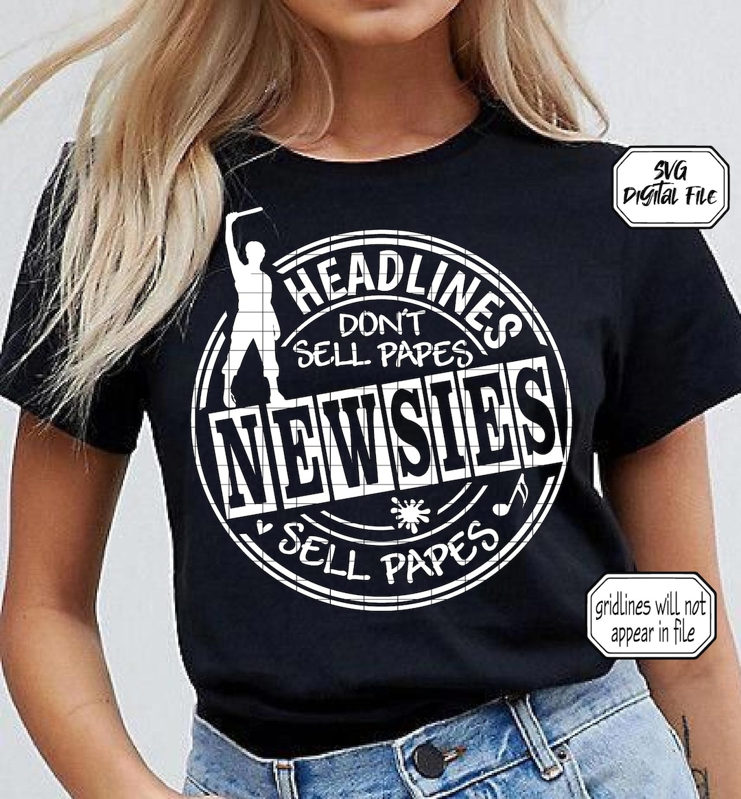Newsies SVG Fan Art Cut File Broadway Musical Theatre Shirt Design Cast ...