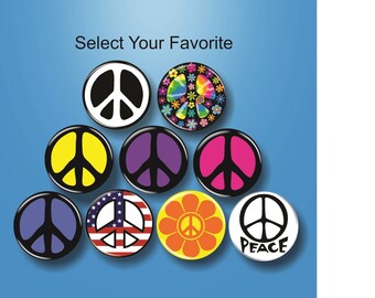Peace Sign Button | Etsy