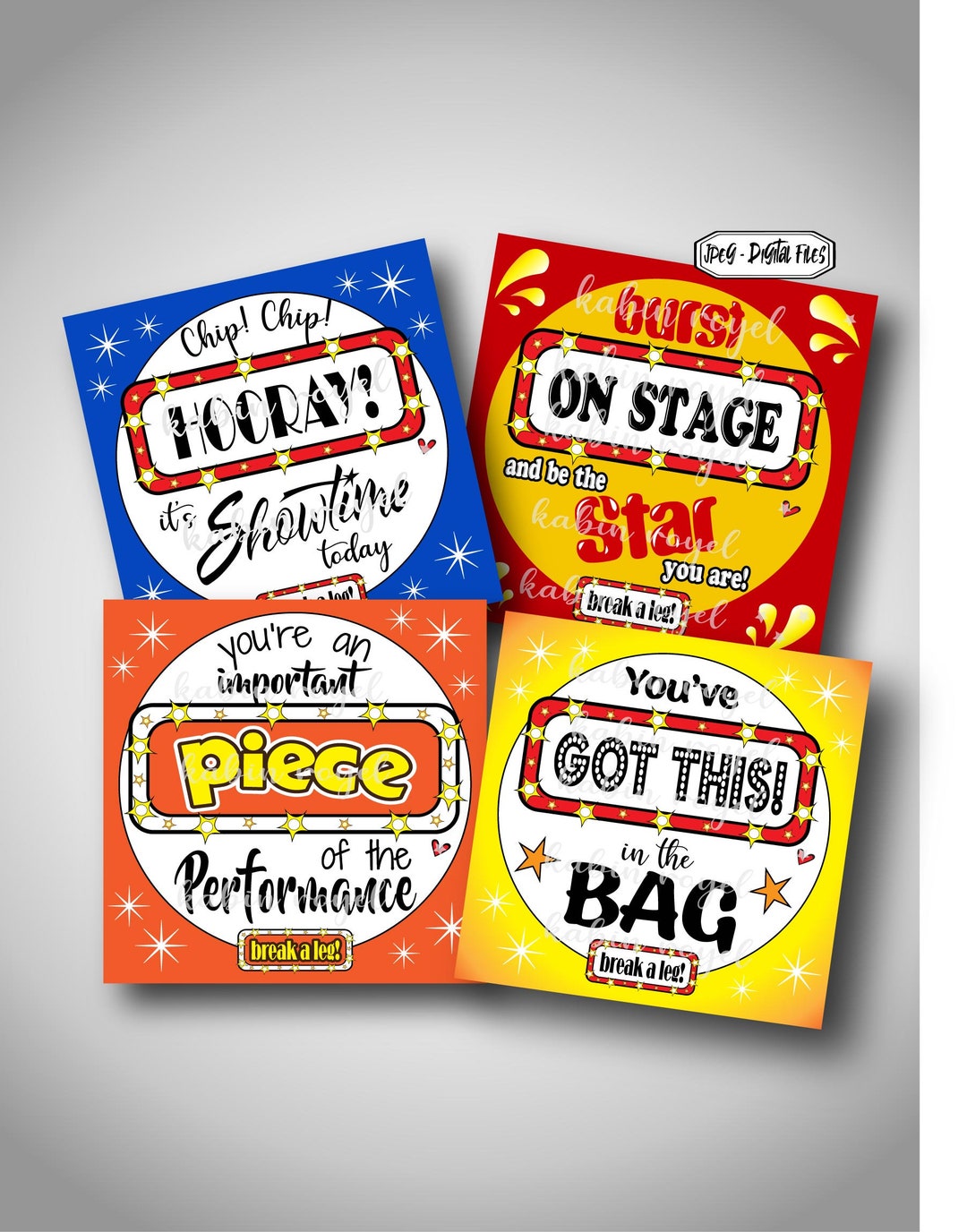 Theatre Treat Tag Bundle / Musical Theater / Theater Gift / Performance ...