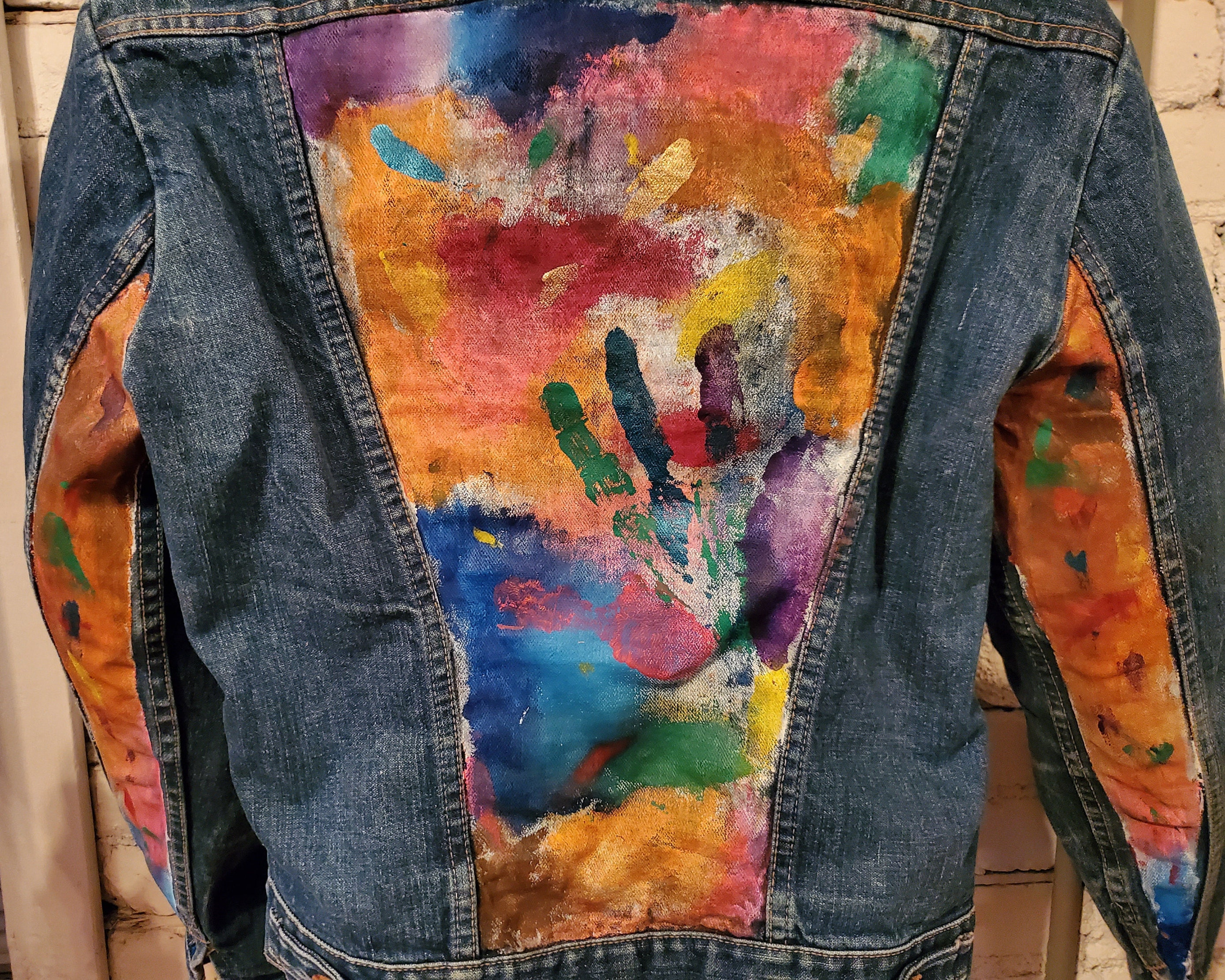 Hand Painted Repurposed Jean Jacket - Etsy