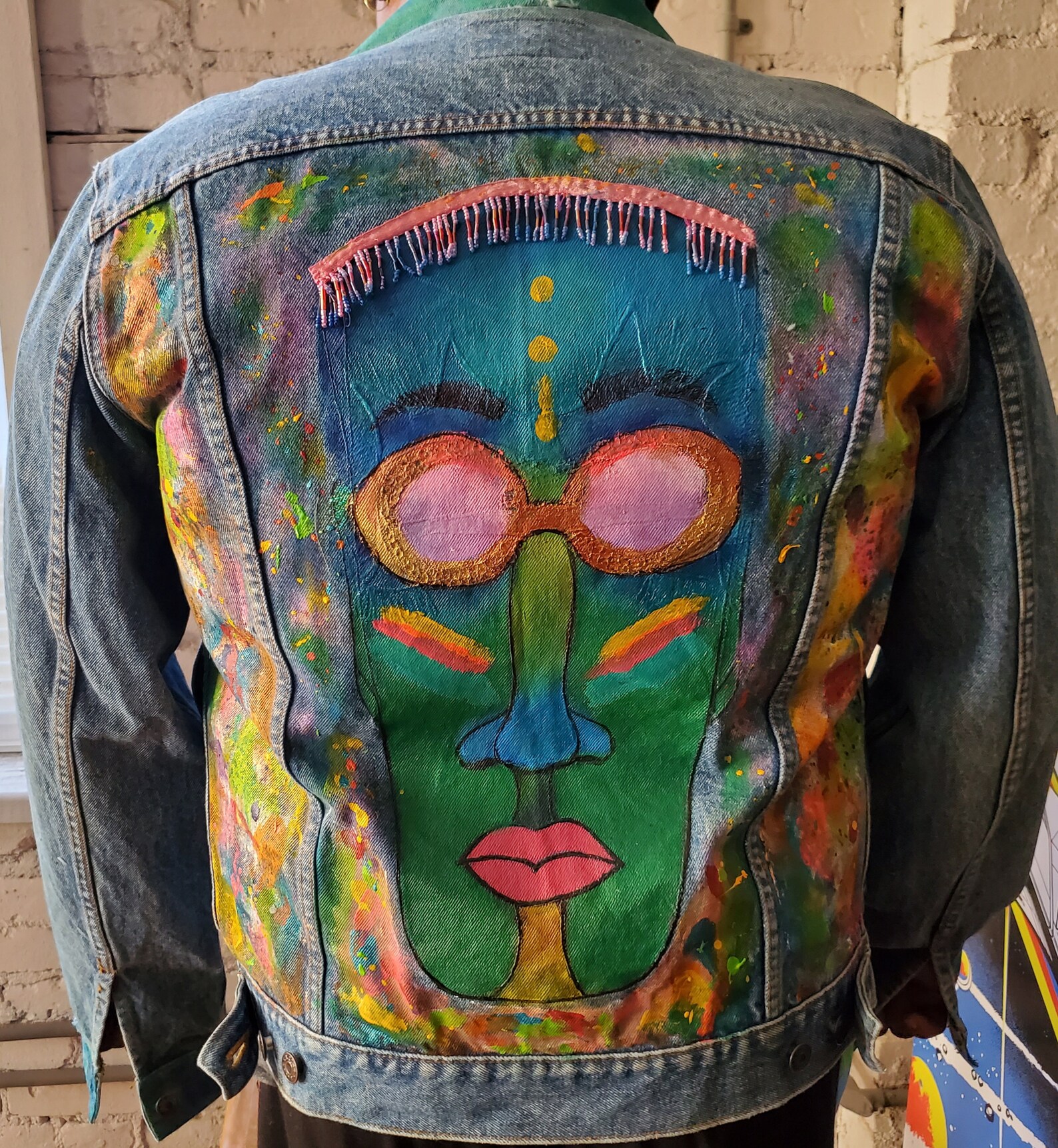 Hand Painted Repurposed Jean Jacket - Etsy