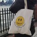 Have a Nice Day Handmade Tote Canvas Bag Smiley Bag Smiley | Etsy